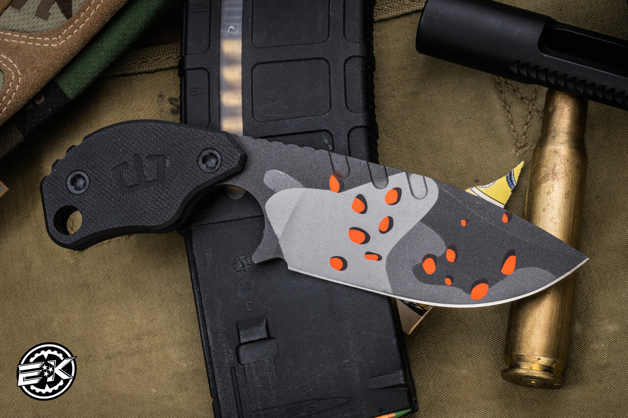 Blackside Customs/Strider Knives SLCC Fixed Blade Knife Black G10 3.75 ...