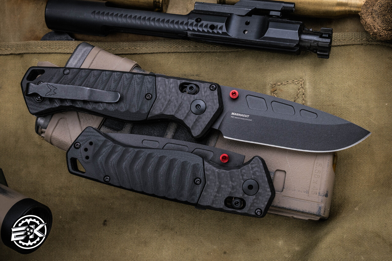 Benchmade PSK AXIS-Assist Knife CF/Black G-10 3.45" MagnaCut Black 593BK-01