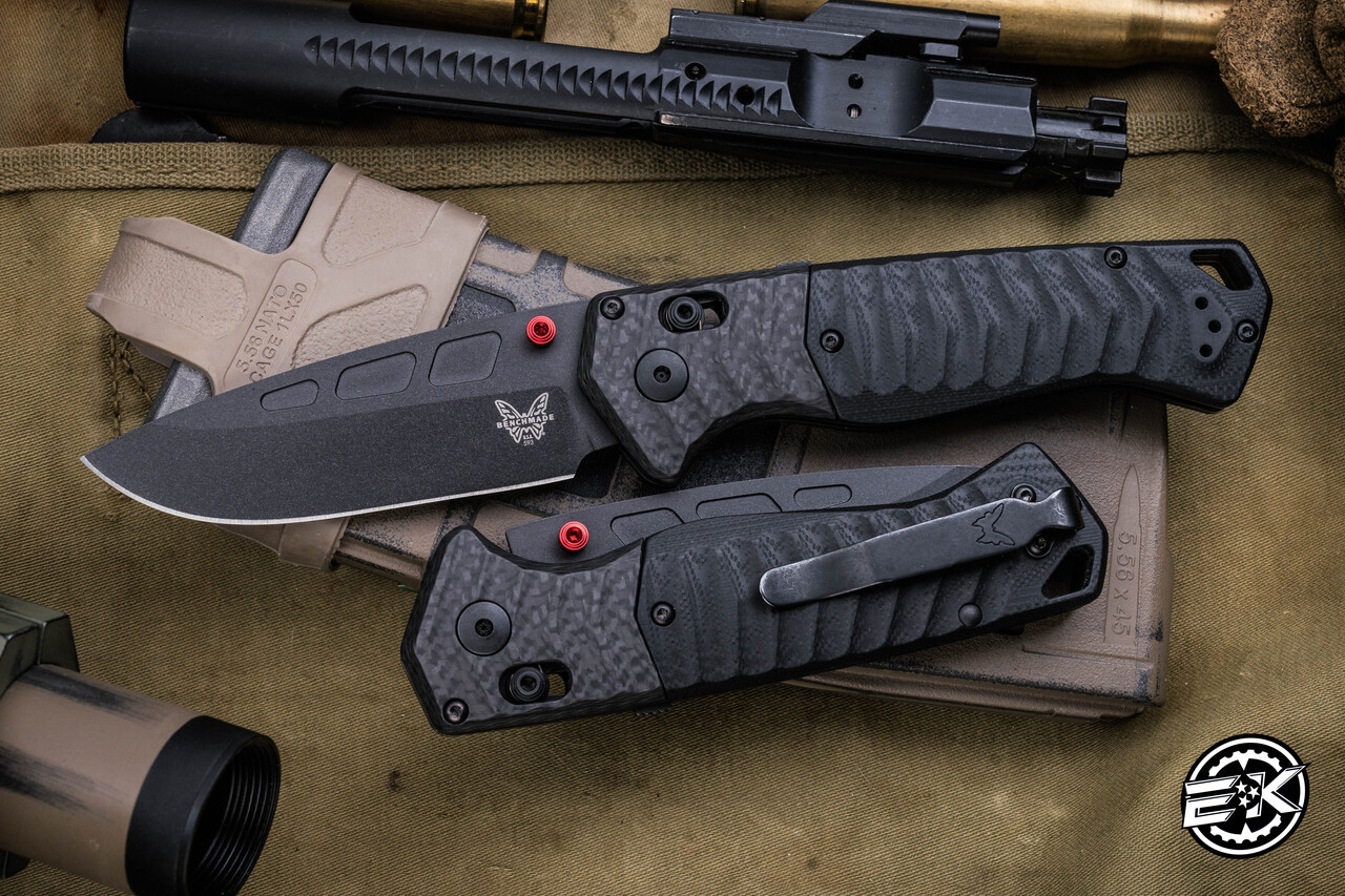 Benchmade PSK AXIS-Assist Knife CF/Black G-10 3.45" MagnaCut Black 593BK-01