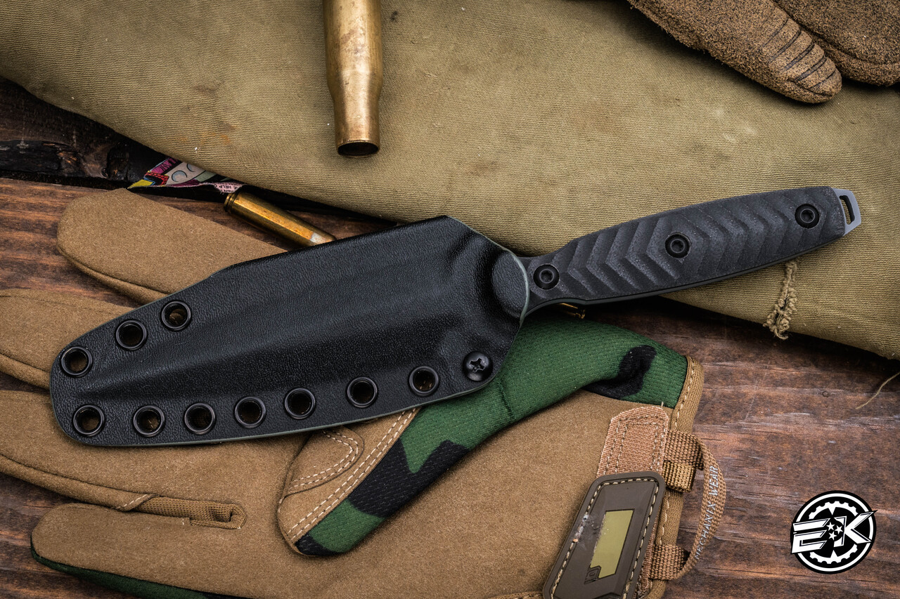 Toor Knives Specter Phantom Grey Fixed Blade Knife Black G10 4.75" Dagger