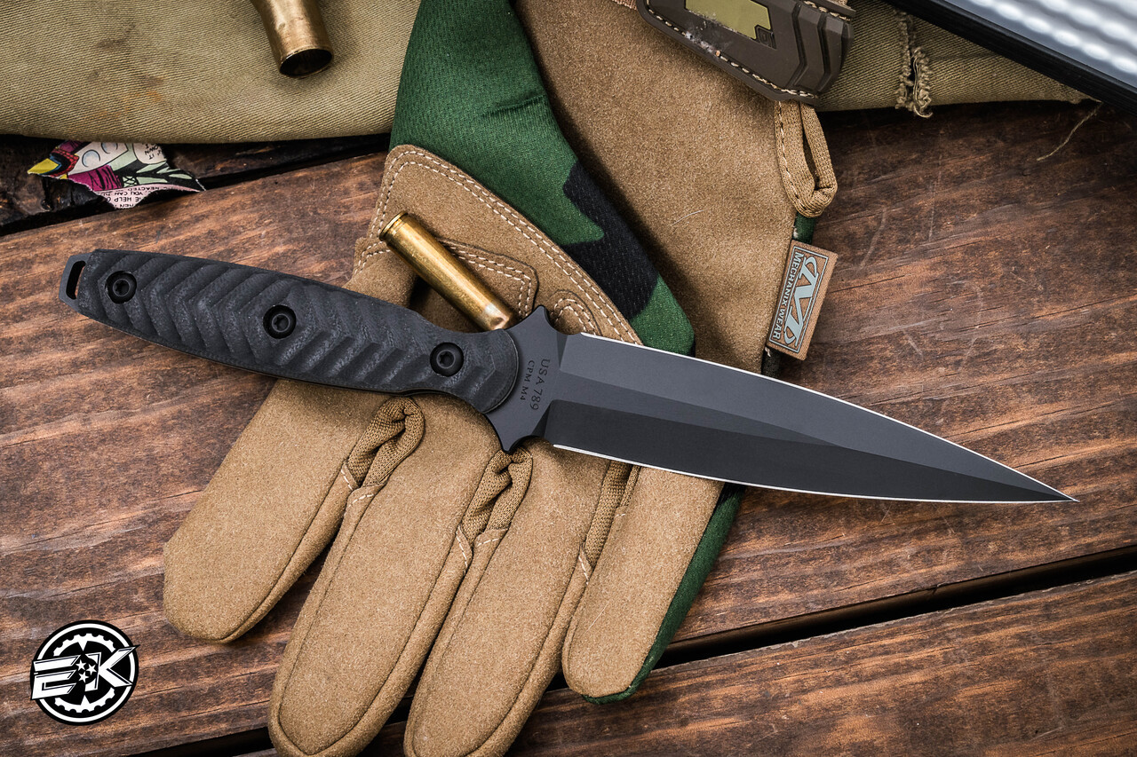 Toor Knives Specter Fixed Blade Knife Socom Black G10 4.75" Dagger