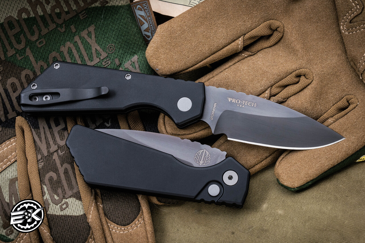 Protech Strider Pt Automatic Folding Knife 3 Magnacut Grey Dlc Pt221