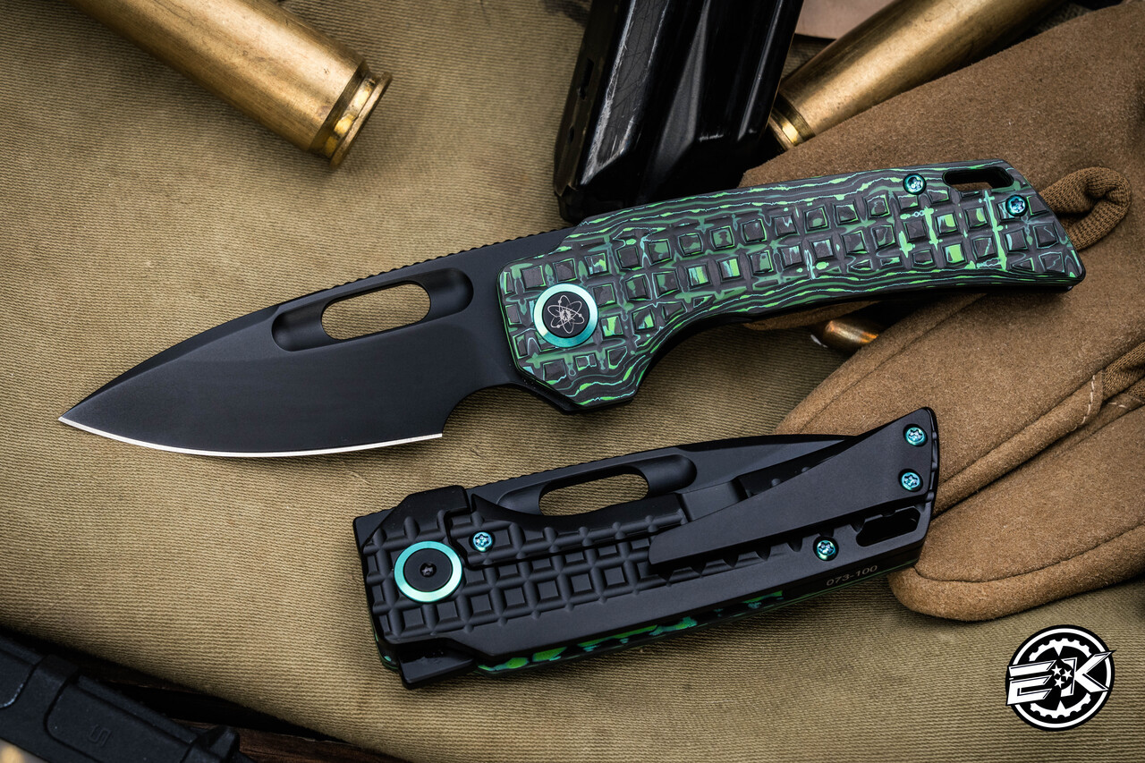 EMP EDC Nymble Folding Knife Green Camo Carbon Fiber Frag Titanium ...