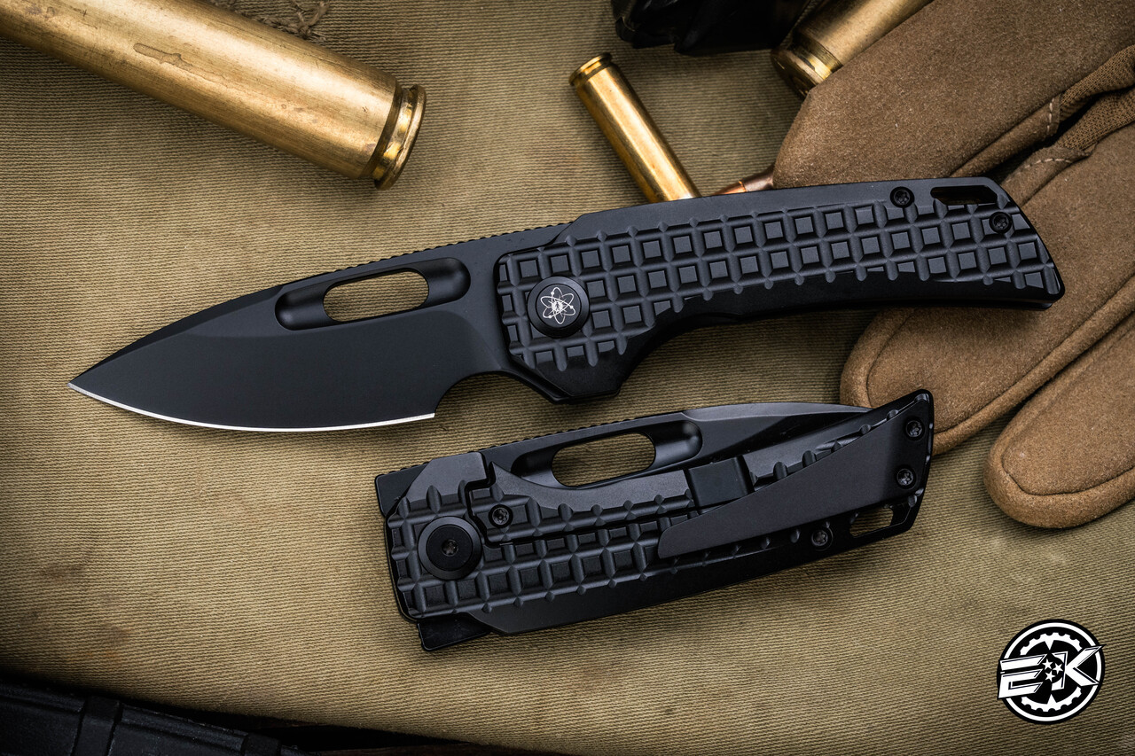 EMP EDC Nymble Folding Knife Black Frag Titanium Framelock 3" Drop ...