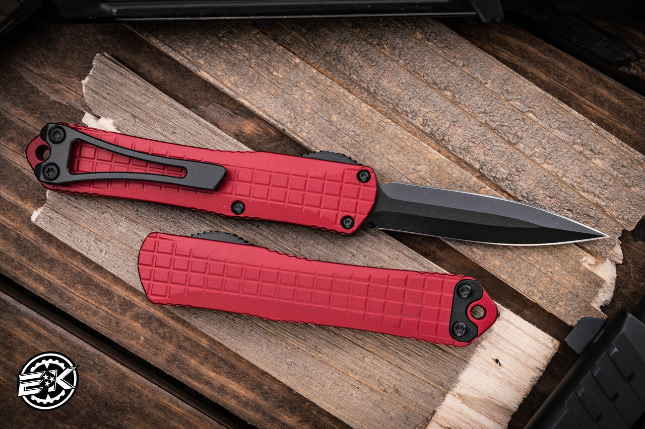 Heretic Knives Manticore S Blue Grenade Grip Otf Knife 26 Black H024