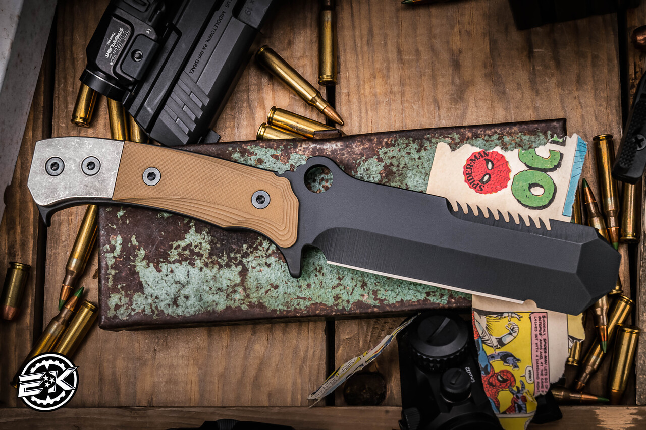 Medford USMC EOD Fixed Blade Knife Coyote G10 5" 3V DLC w/ Kydex Sheath