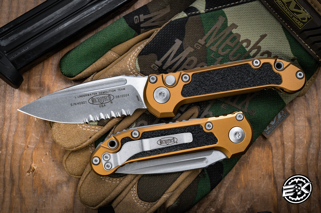 Microtech Ludt Gen Iii Automatic Folding Knife Tangrip Tape Inlay 34