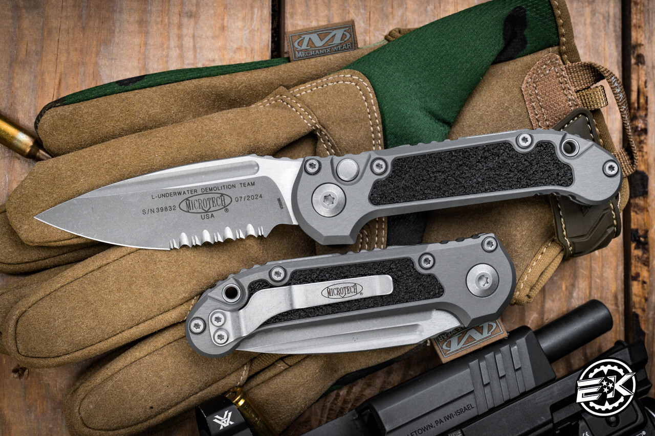 Microtech Ludt Gen Iii Automatic Folding Knife Clear Graygrip Tape