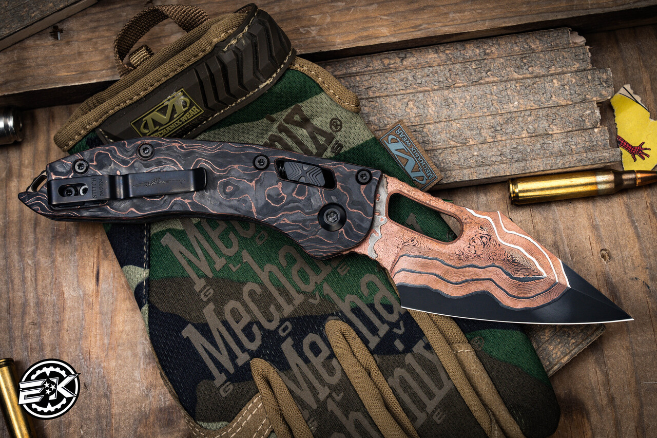 Microtech "Stitch" Manual Ram-Lok Livewire Carbon Fiber Folding Knife 3 ...