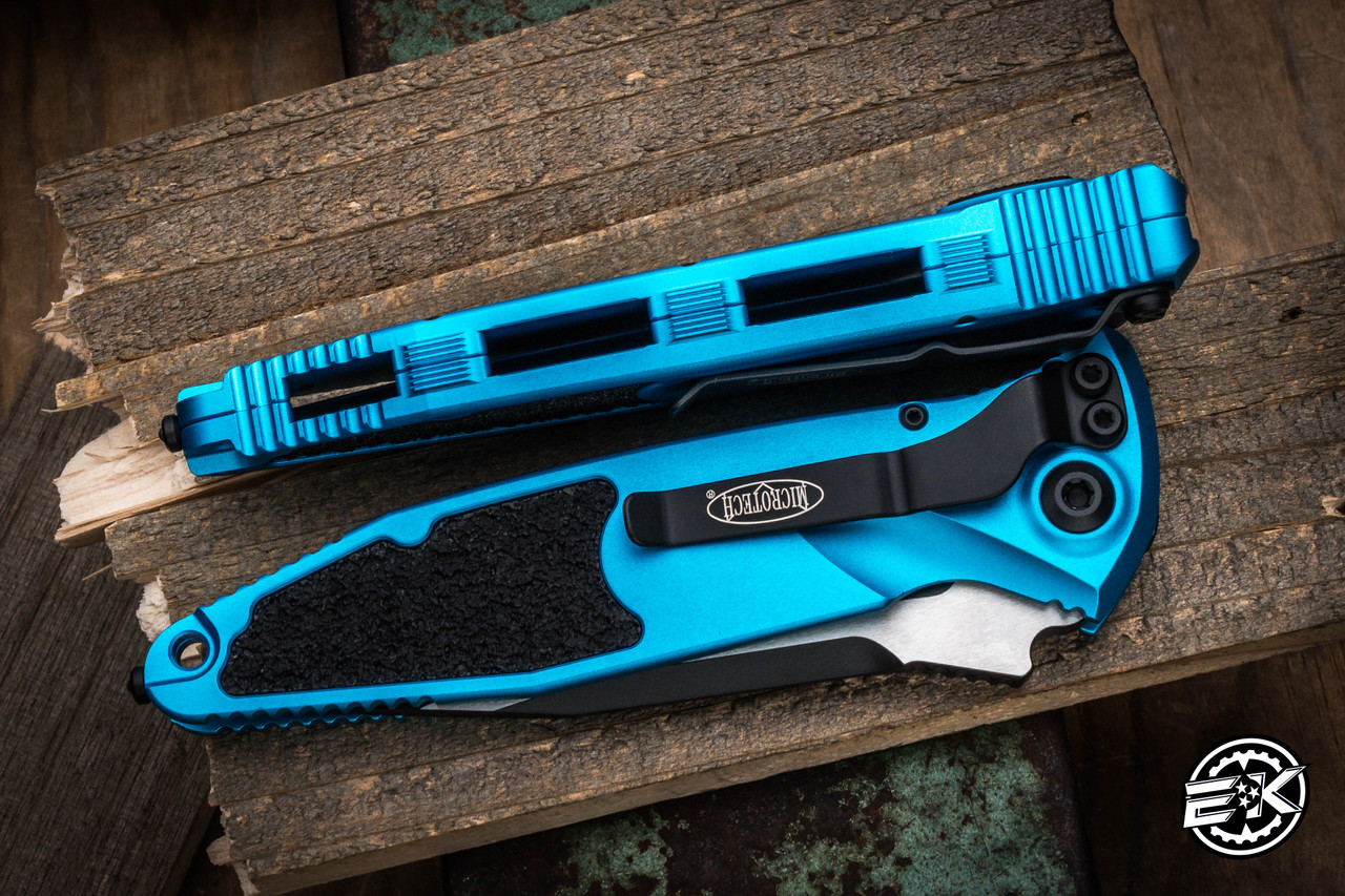 Microtech Socom Elite Automatic Folding Knife Turquoise 4 Clip Point