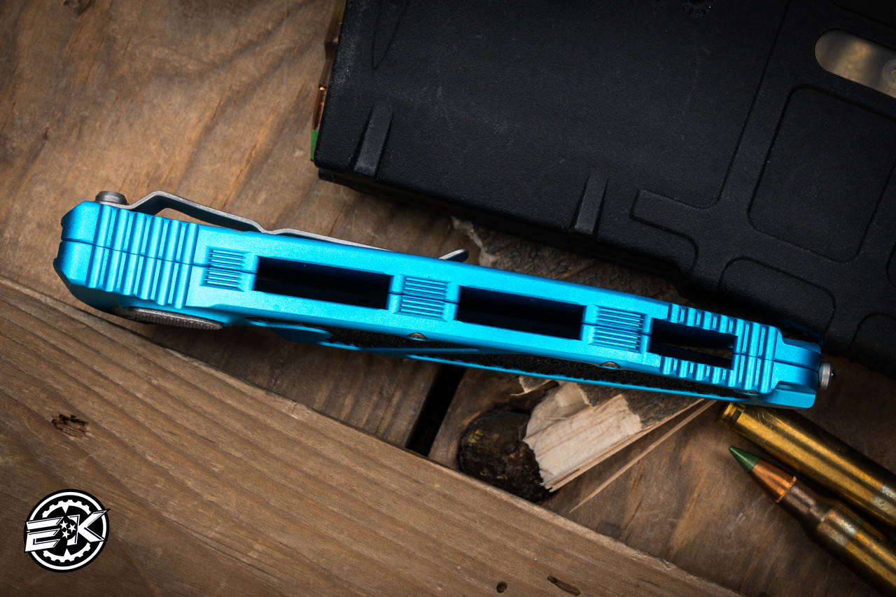 Microtech Socom Elite Automatic Folding Knife Turquoise 4 Tanto