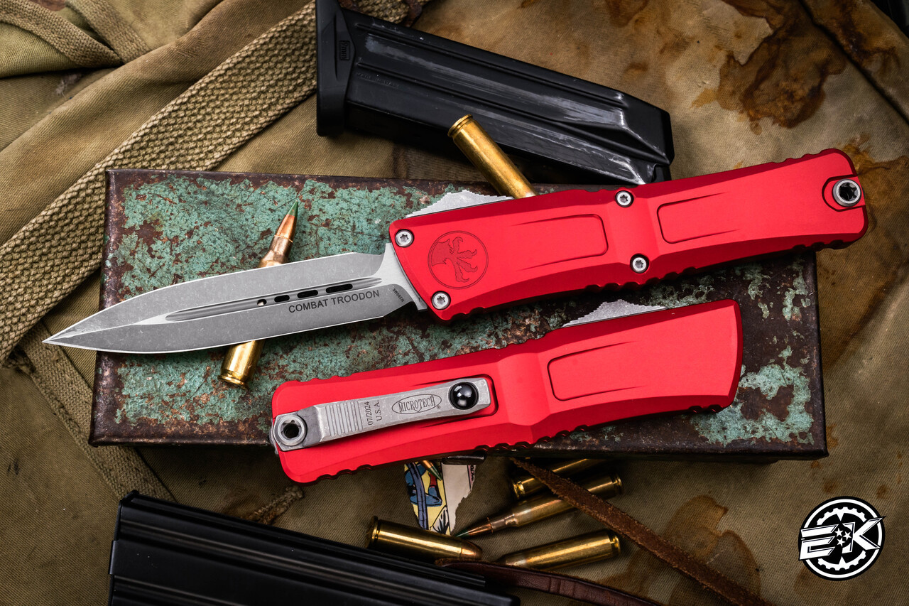 Microtech Combat Troodon Gen Iii Otf Automatic Knife Red 4 Dagger