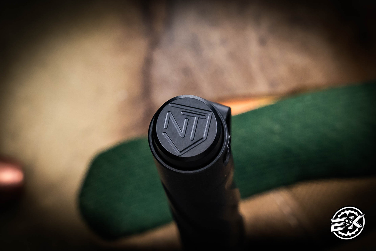 Nottingham Tactical Tibutton Titanium Black Spiral Flute Pen 5" Parker ...