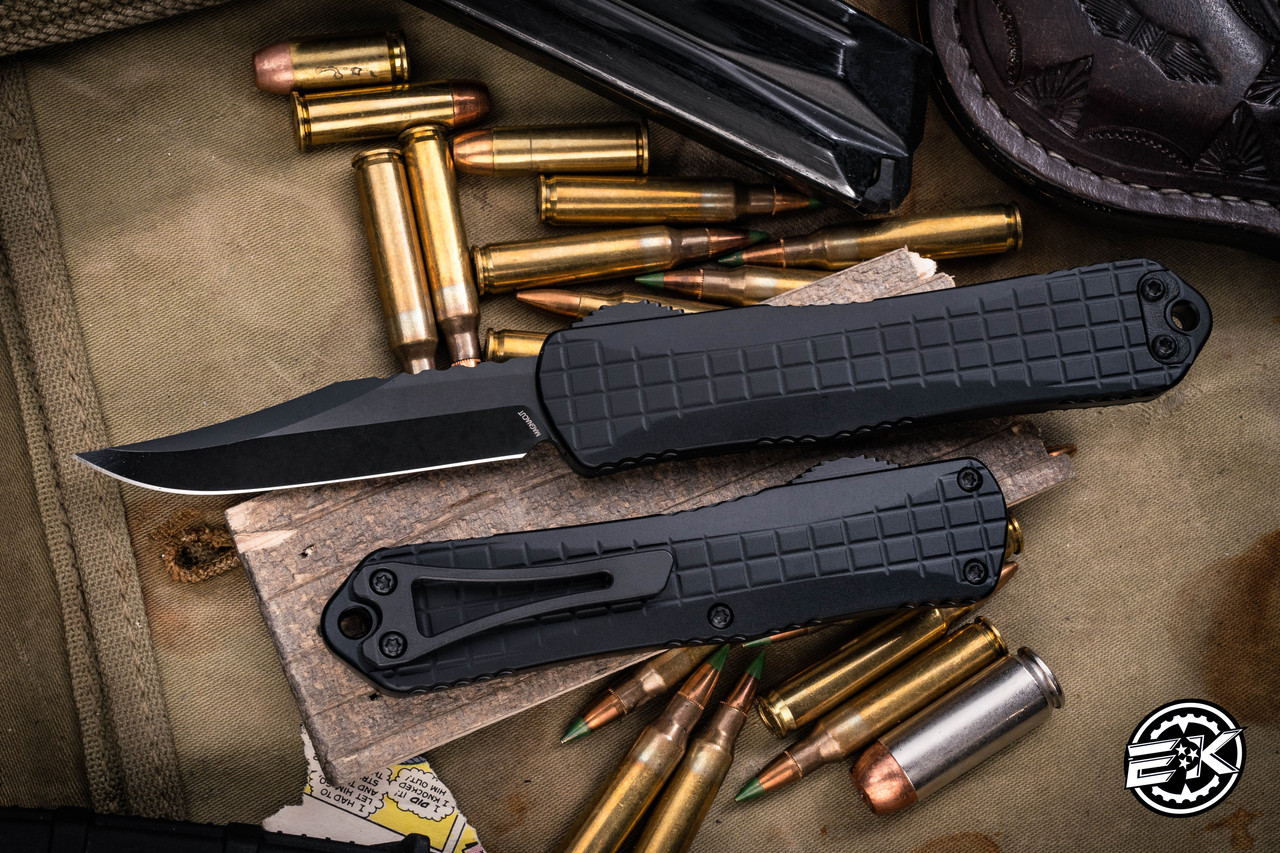 Heretic Knives Manticore E Black Grenade Grip Otf Knife 3 Dlc Bowie