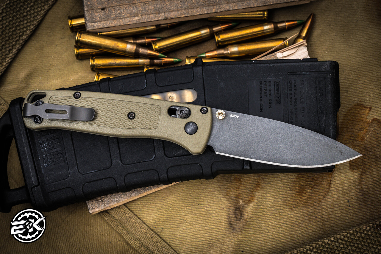 PREOWNED-Benchmade Bugout AXIS Folding Knife Ranger Green 3.24" S30V ...
