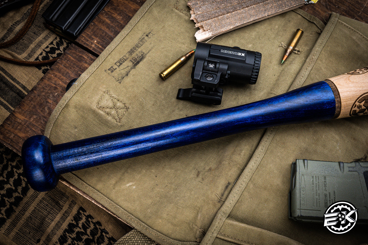 RMJ Tactical Angry Steve EK Tri-Star Natural-Blue Hard Maple Bat 24 ...