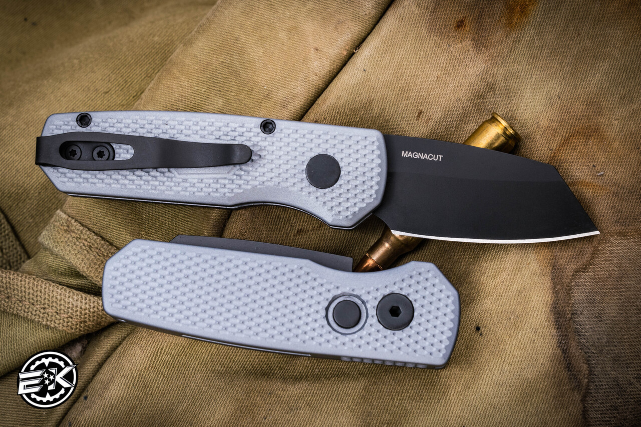 ProTech Runt 5 Automatic Folding Knife Grey Texture 1.9" MagnaCut DLC ...