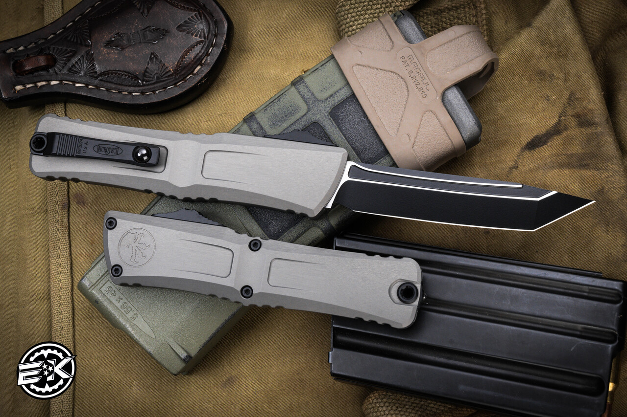 Microtech Combat Troodon Gen Iii Otf Automatic Knife Natural Grey 38