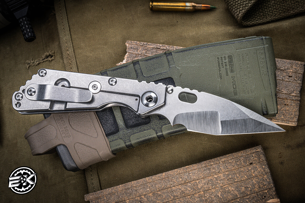 PREOWNED-Mick Strider Custom MSC SNG Stealth Titanium 3.5" Nightmare