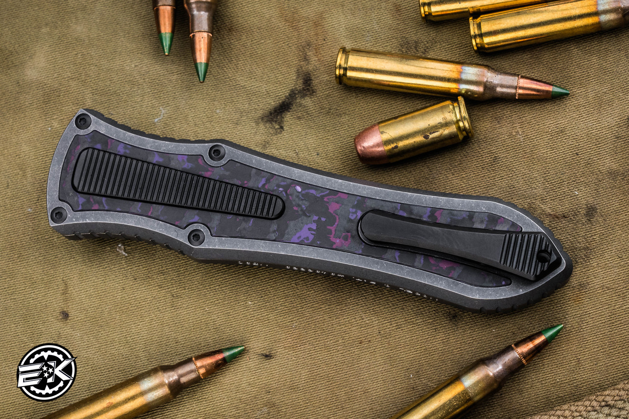 Hawk Knives Deadlock Model C Titanium Purple/Black Carbon Fiber Inlay 3 ...