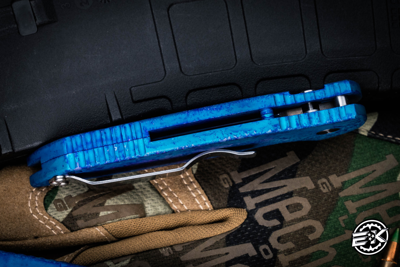 ProTech Custom TR-3 Custom Jazz Titanium Automatic Knife 3.5" Compound ...