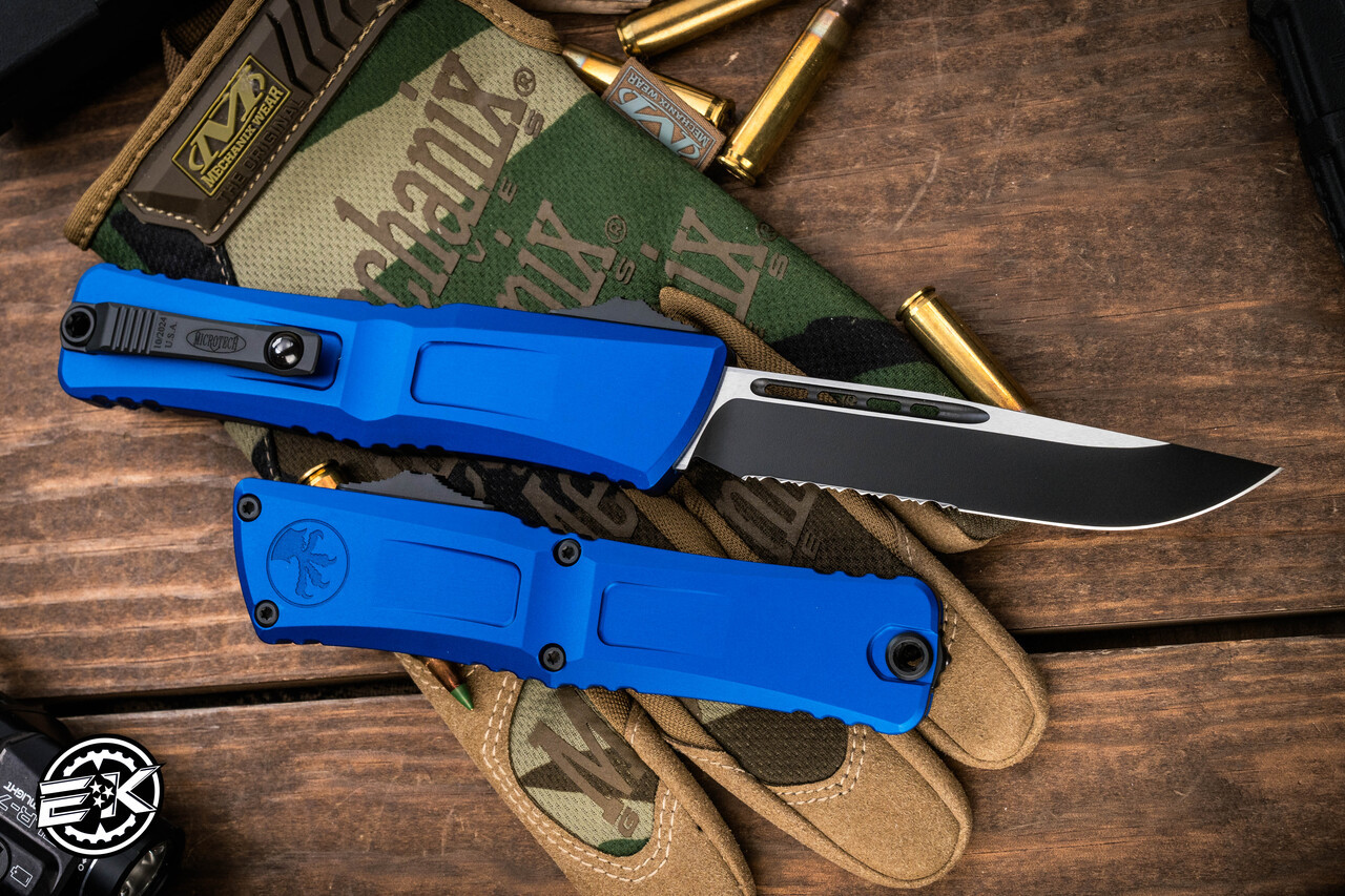 Microtech Combat Troodon Gen III OTF Automatic Knife Navy 3.8" M390 ...
