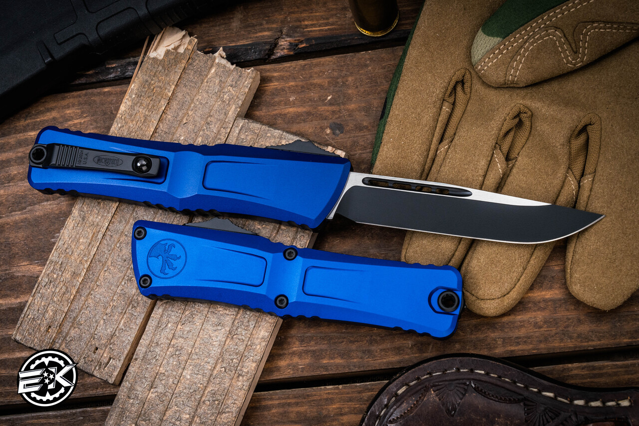 Microtech Combat Troodon Gen III OTF Automatic Knife Navy Blue 4" Drop ...