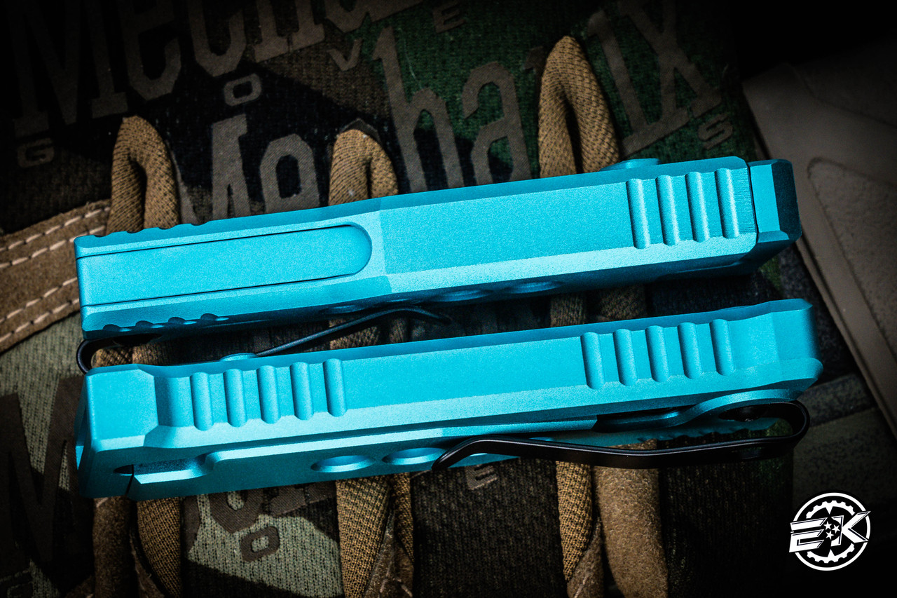 Reate EXO-U V2 OTF Gravity Utility Knife Turquoise Blue Speedhole ...