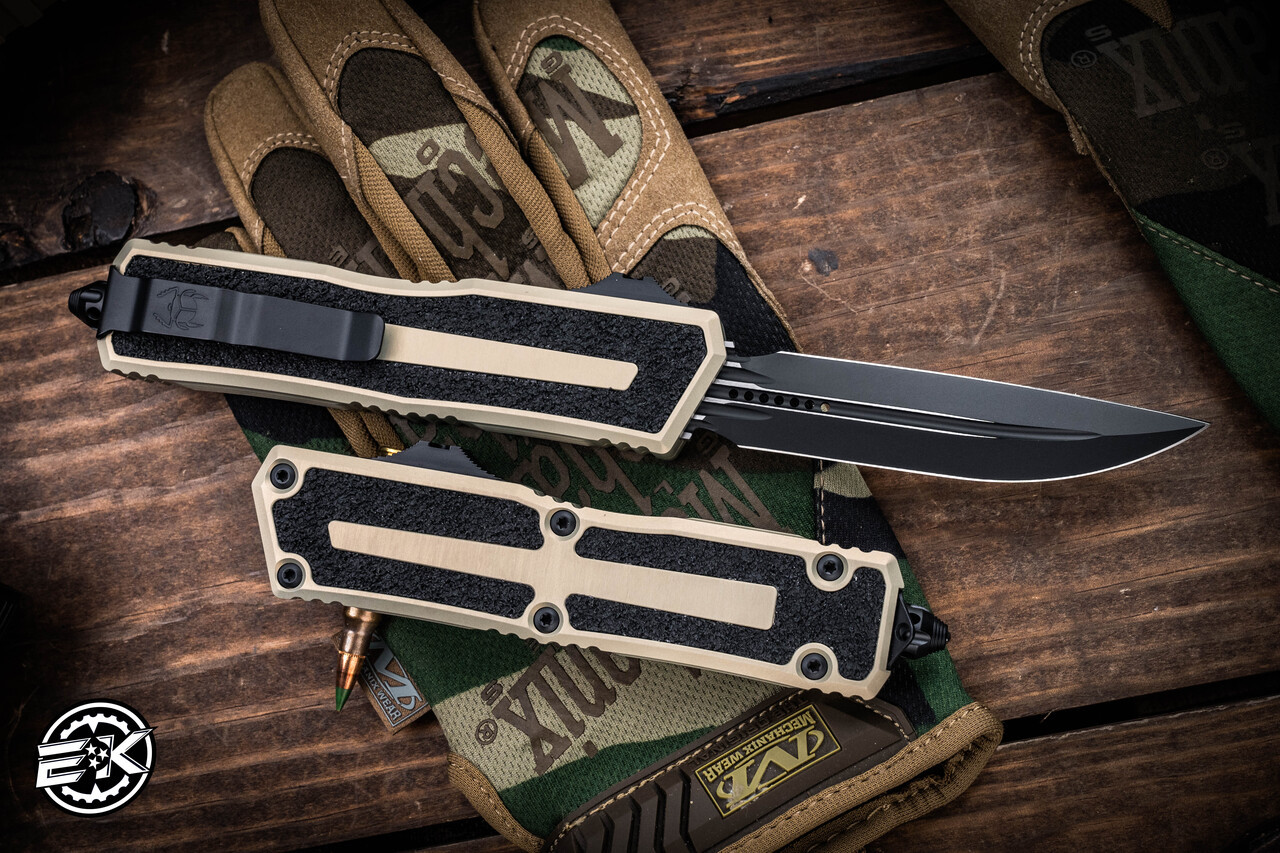 Microtech Scarab II D/E-S Gen III OTF Automatic Knife Sand 4" Double ...