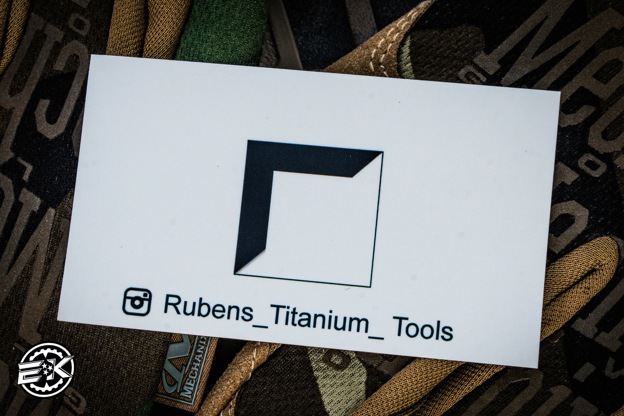Preowned-Rubens Titanium Tools Rone Titanium Milled 3.6" Damasteel