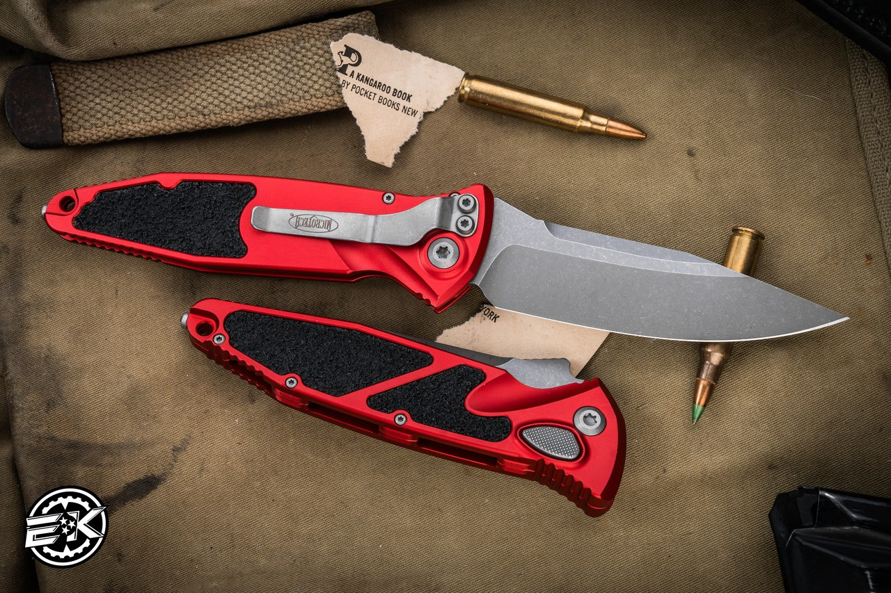 Microtech Socom Elite Red Automatic Knife 4 M390 Apocalyptic 160a 10aprd