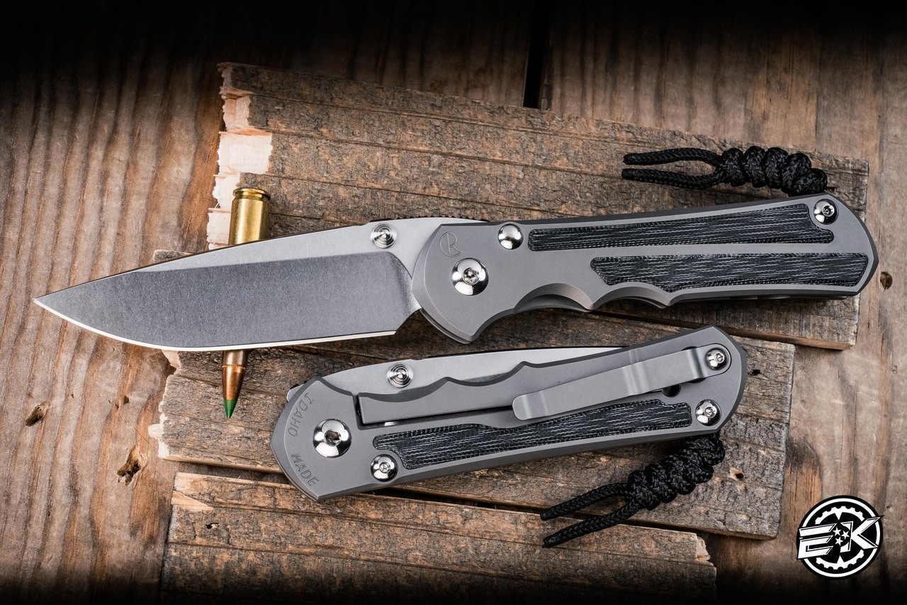 Chris Reeve Knives Large Inkosi Glass Blasted Micarta Canvas Black ...