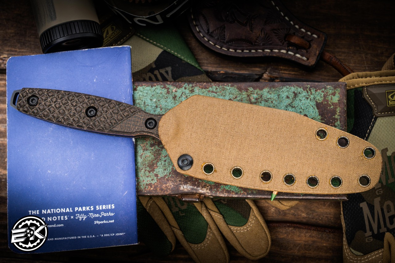 Toor Knives Allied Specter Fixed Blade Knife Textured Green Linen ...