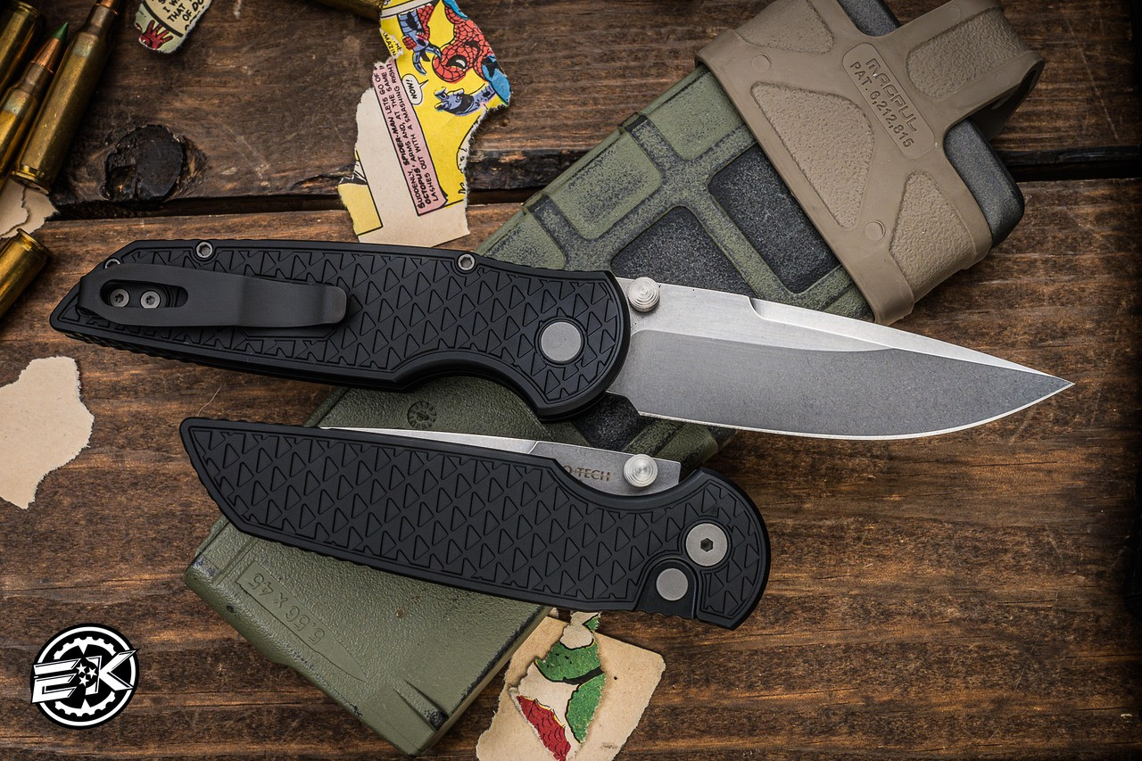 ProTech TR-3 Integrity Relic Textured Manual Folding Knife 3.5" S35VN ...