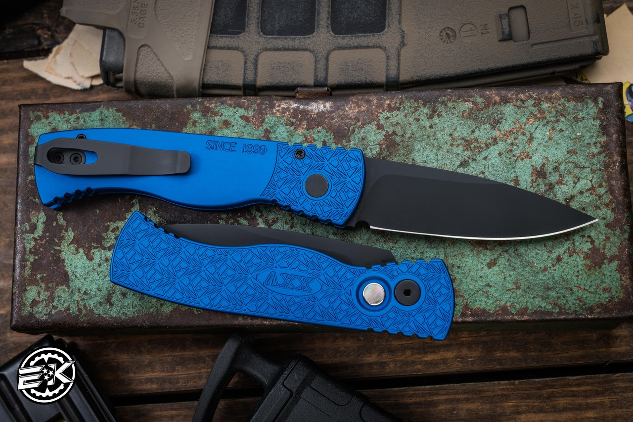 Pro Tech Tr 2 Tactical Response Nexus 1999 Textured Blue Aluminum 3