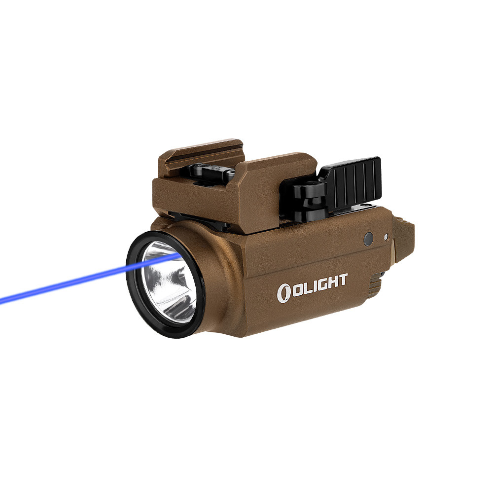 Olight Baldr S Rechargeable Rail Weaponlight Blue Laser Desert Tan, 800 ...