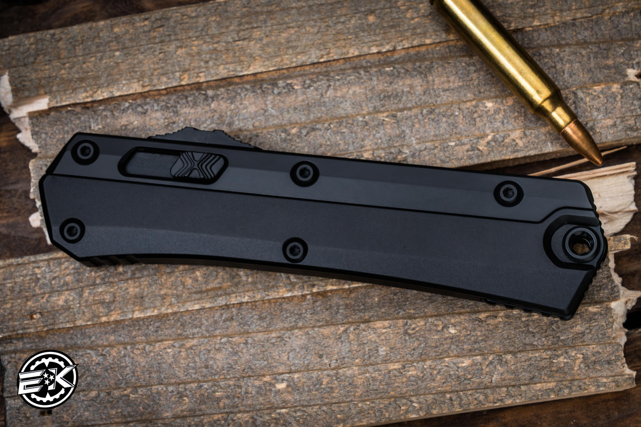 Microtech Glykon OTF Knife Aluminum/Titanium 3.75" Tanto Black 185-1T