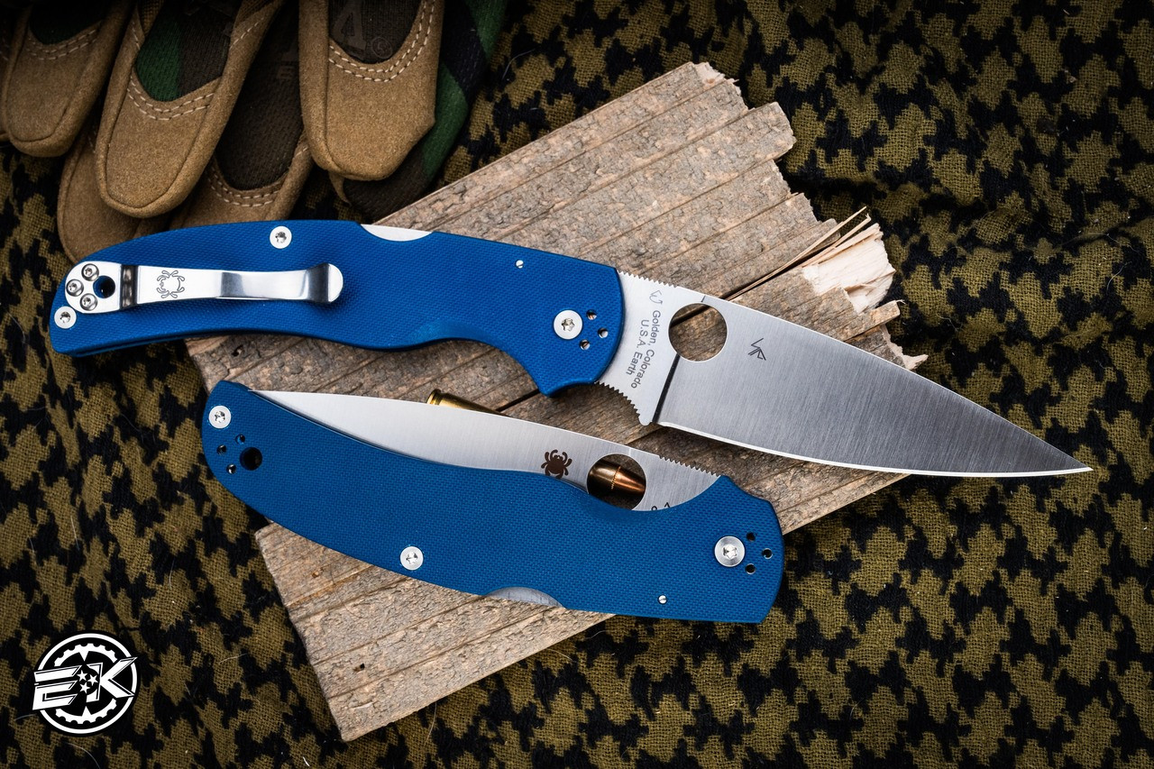 Spyderco Native Chief Knife Cobalt Blue G-10 3.6" SPY27 Satin C244GPCBL