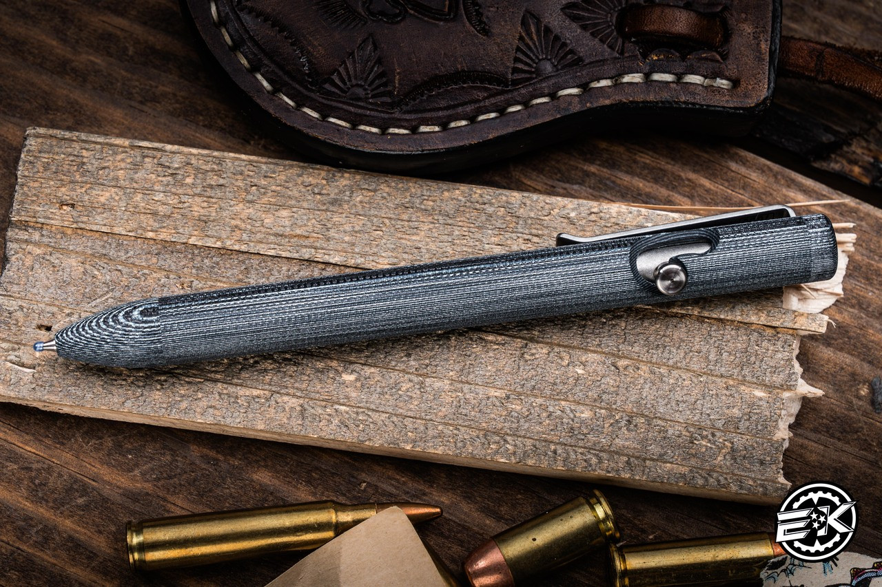 Tactile Turn Bolt Action Pen Blue Black G10 Titanium Clip 5.6" G2