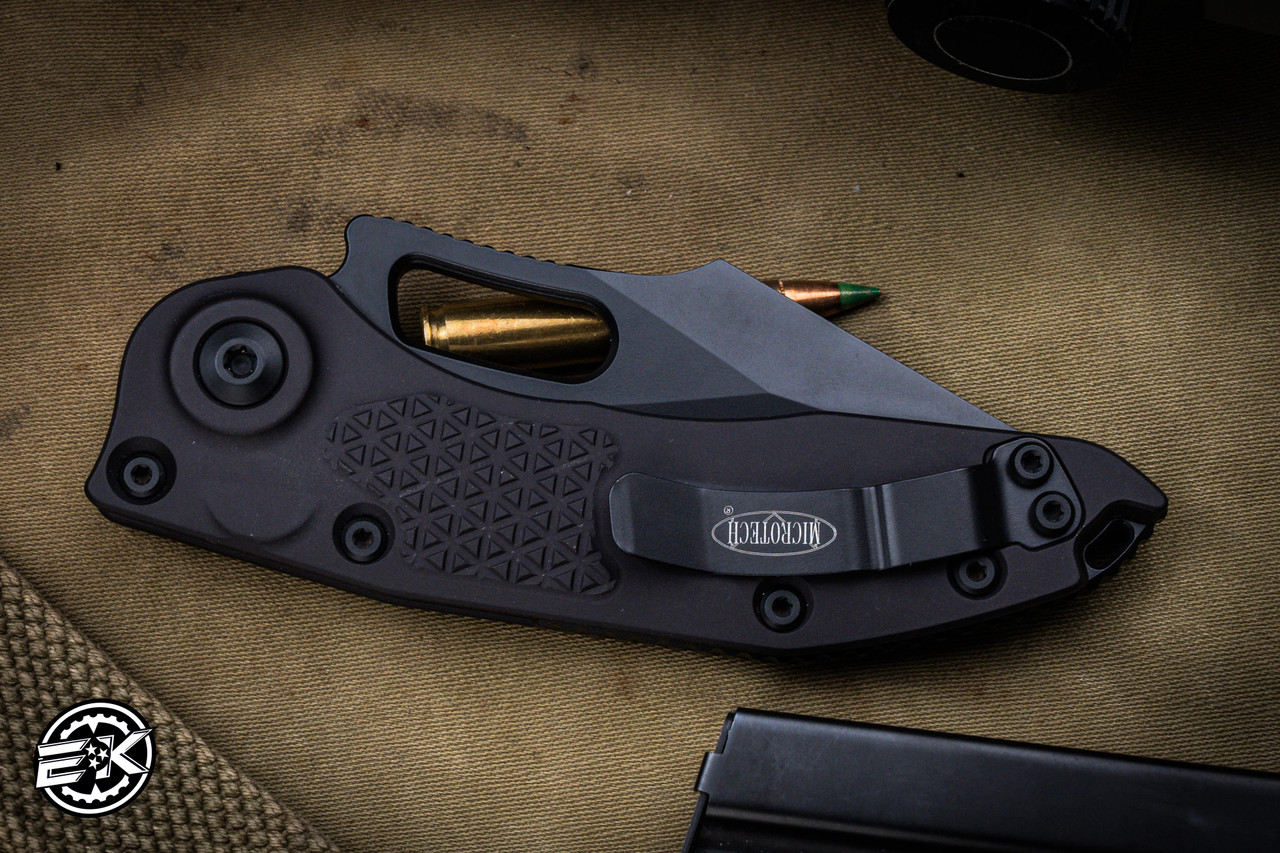 Preowned Microtech Stitch Automatic Folding Knife 375 Black 169 1t
