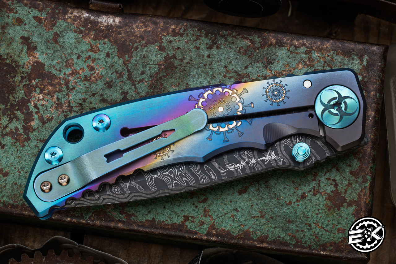Spartan Blades Custom SHF Harsey Folder "Plague Doctor" Rainbow ...