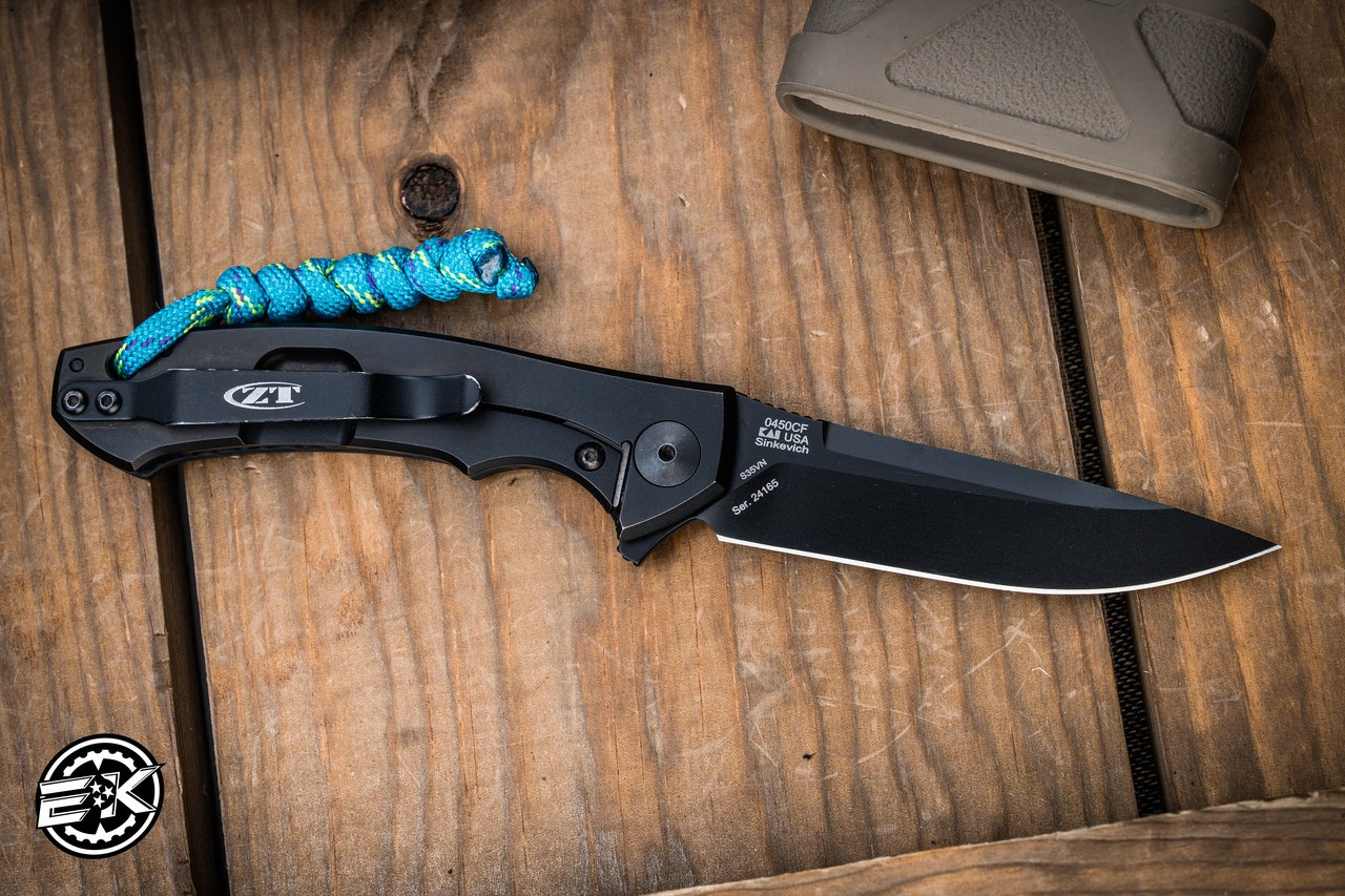 Preowned-Zero Tolerance Sinkevich 0450 Carbon Fiber Knife 3.25" Black ...