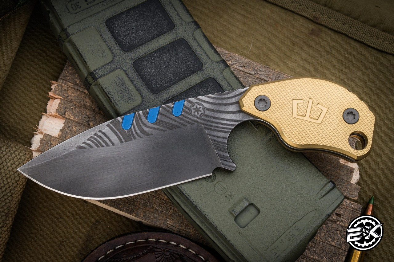 Blackside Customs SLCC Fixed Blade Knife Brass 3.75" MagnaCut Beskar