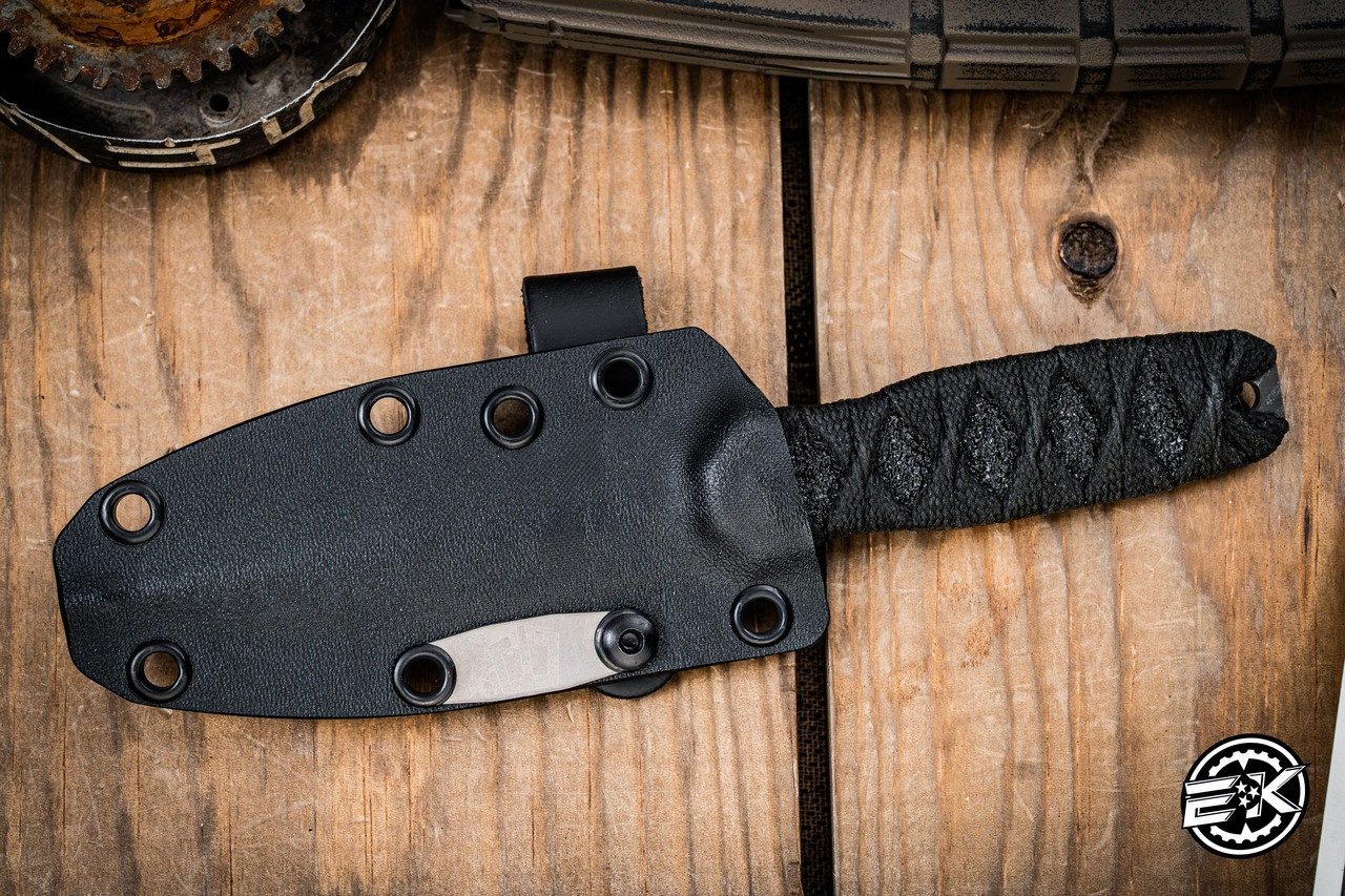 Preowned-Blackside Customs P7 Bastinelli Tsuka Wrap 3.5" Dagger Nichols ...