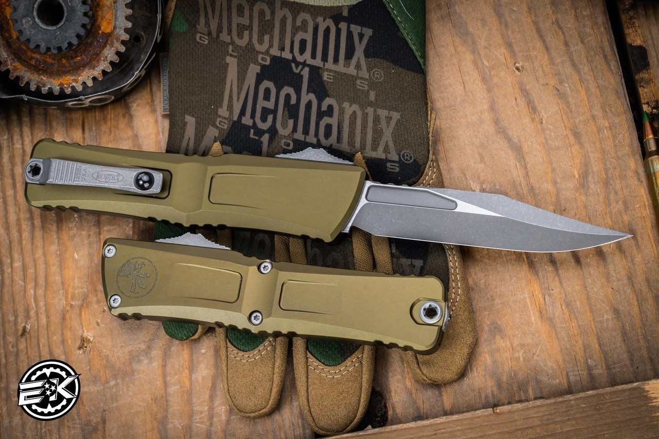 Microtech Combat Troodon Gen III OTF Automatic OD Green Aluminum 4 ...