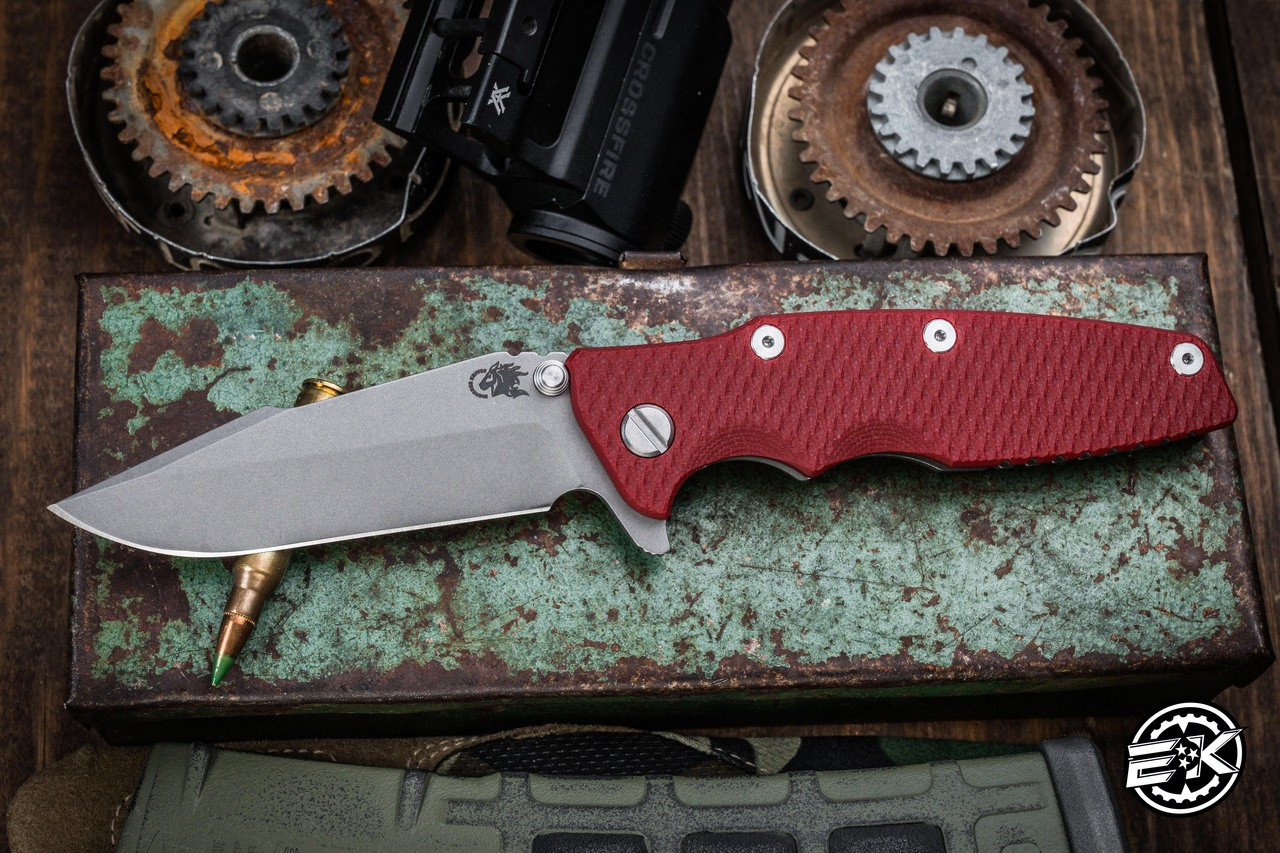 Rick Hinderer Knives Eklipse Folding Knife Red G10 3.5″ Harpoon Spanto ...