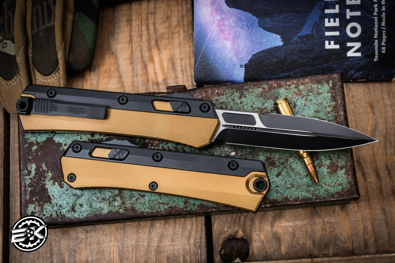 Microtech Glykon OTF Automatic Knife Tan Aluminum/Titanium 3.75 ...
