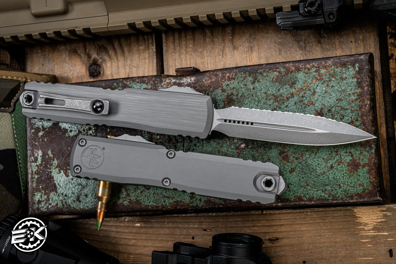 Microtech Ultratech Gen III ZBP OTF Automatic Knife Natural Clear Gray ...