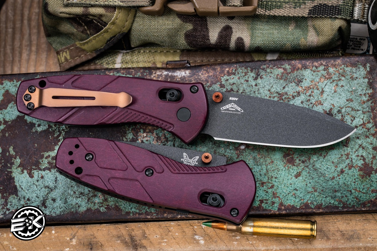 Benchmade Mini Osborne Barrage AXIS-Assist Folding Knife Redstone 3.45 ...