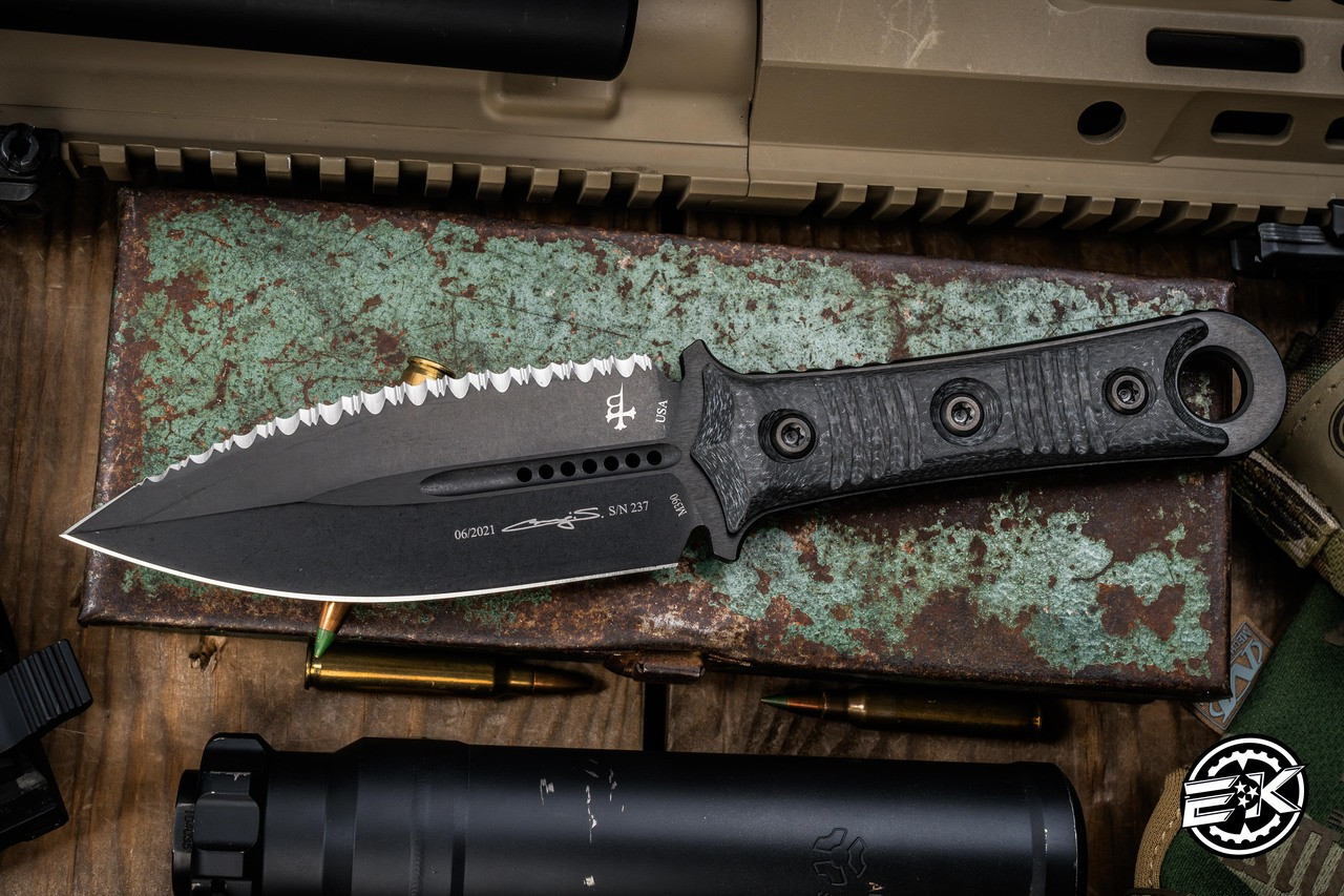 Preowned-Microtech/Borka Blades SBD Black Fixed Blade 4.3" M390 ...